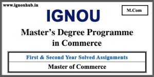 IGNOU M.COM Syllabus 2025 | Ignouhub.in