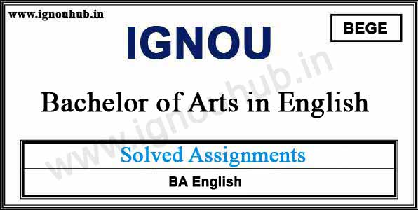IGNOU BA English Solved Assignments 2019-20 | ignouhub.in