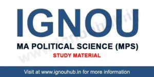 IGNOU MA Political Science Solved Assignments 2024-25