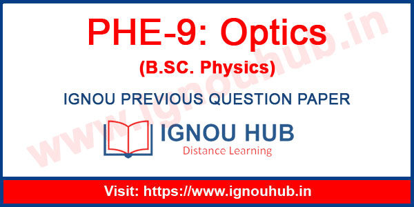 IGNOU PHE 9 Question Paper - IGNOU HUB
